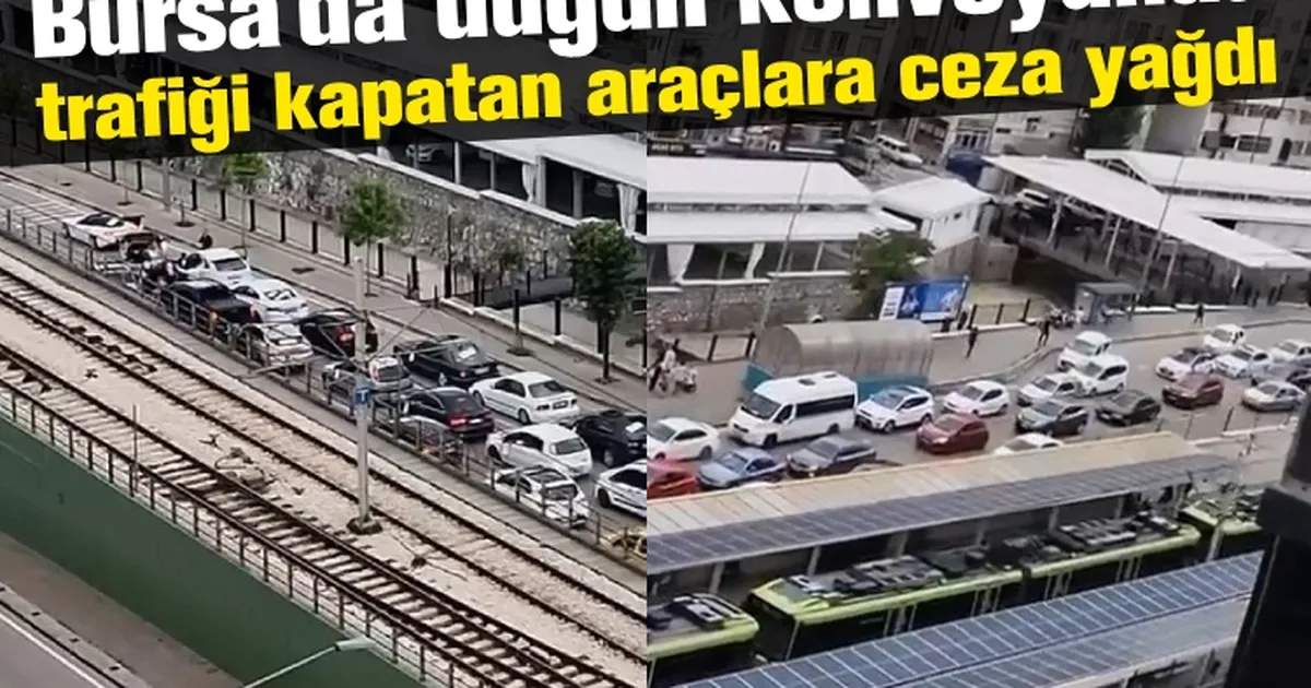 Bursa'da düğün konvoyunda trafiği kapatan araçlara ceza yağdı - ŞehirMedya Bursa'da düğün konvoyunda trafiği kapatan araçlara ceza yağdı - ŞehirMedya