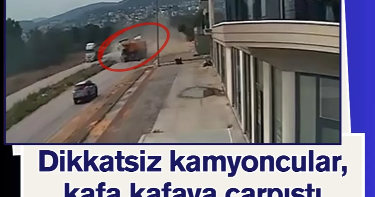 Dikkatsiz kamyoncular, kafa kafaya çarpıştı - ŞehirMedya